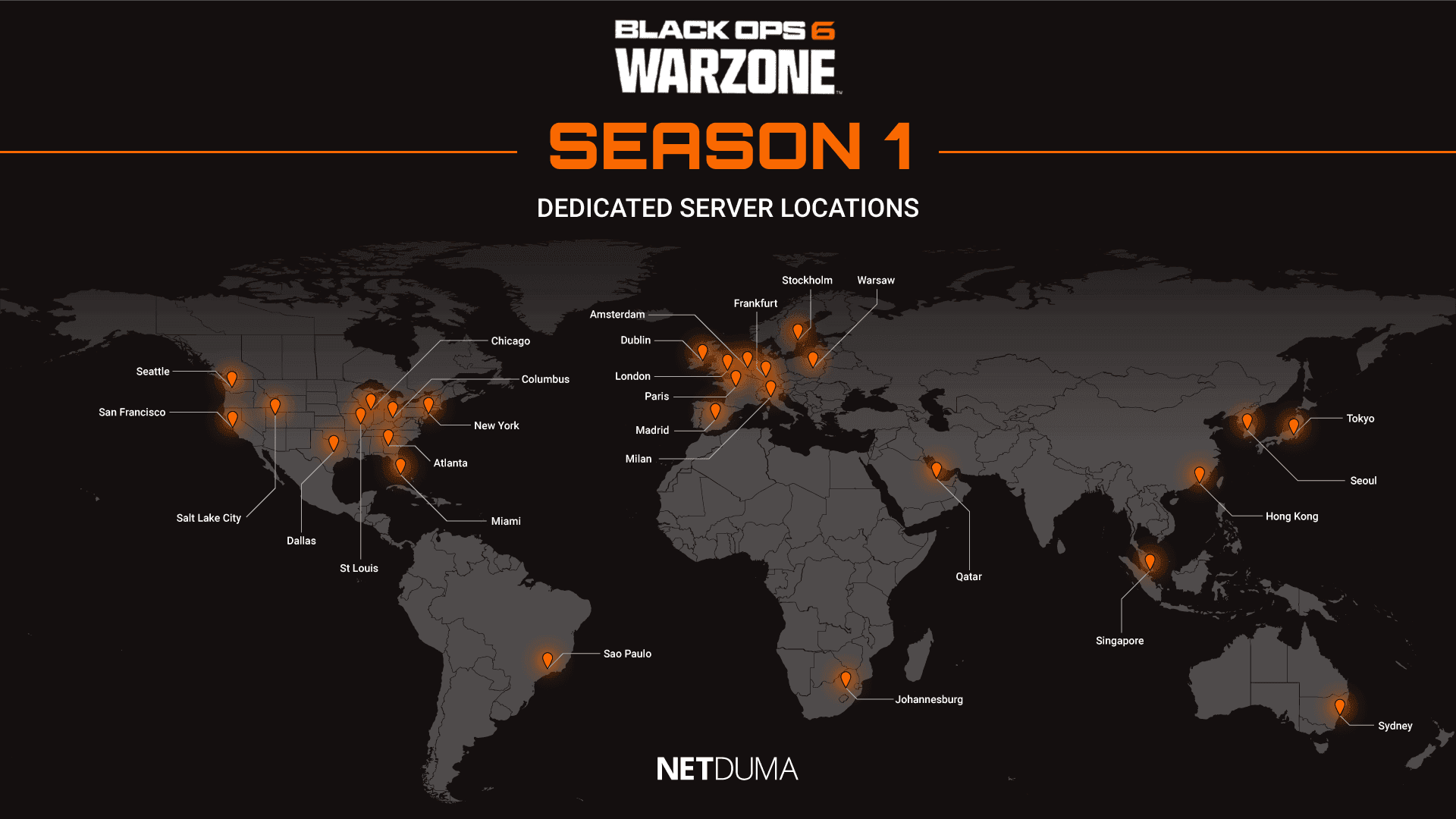 Warzone Season 1 Server Locations: Find The Best Ping Servers | Netduma